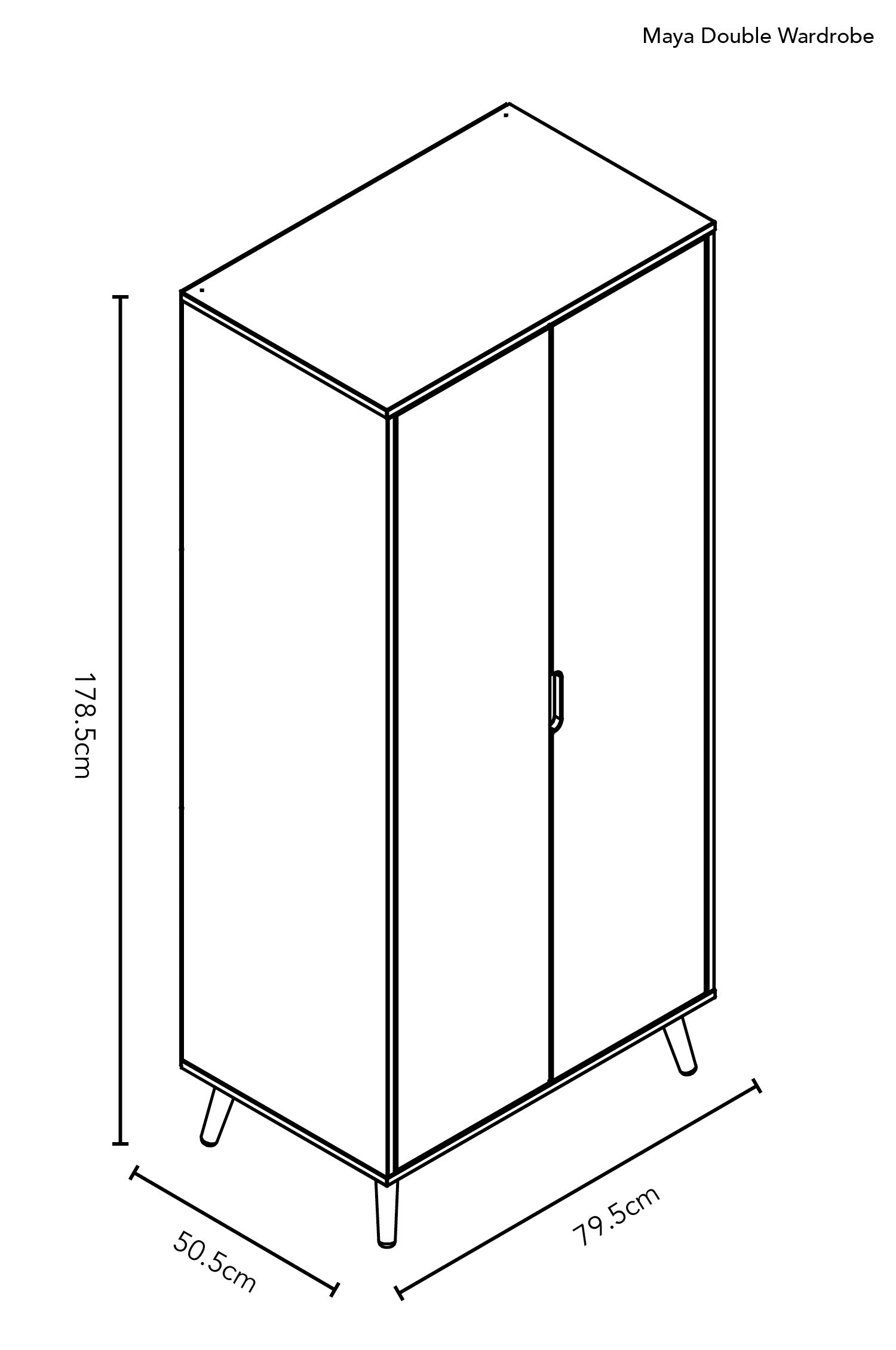 Double wardrobe size store